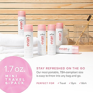 Evian Facial Spray, 1.7 oz. Travel 6-Pack