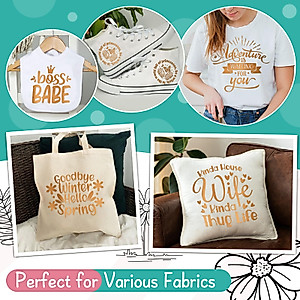 VINYL FROG Matte Metallic Heat Transfer Vinyl Roll 12" x6ft Metallic Satin HTV Vinyl - Copper Pearlescent Iron on Vinyl for T-Shirts, Heat Press Vinyl for DIY Craft Designs