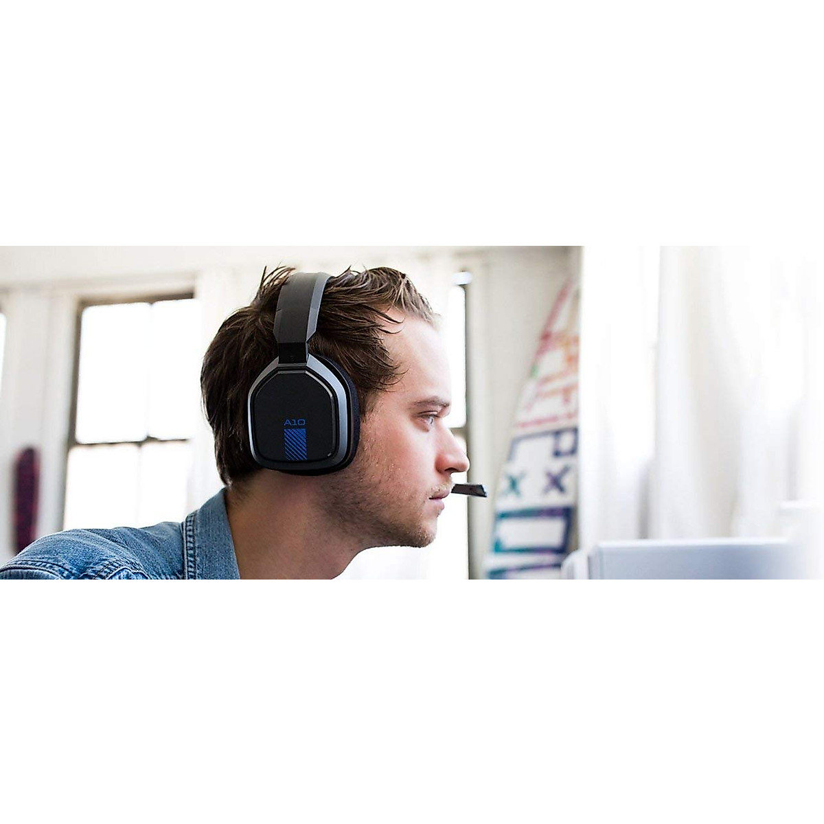 ASTRO Gaming A10 Headset for Xbox One/Nintendo Switch / PS4 / PC and Mac - Wired 3.5mm and Boom Mic by Logitech - Bulk Packaging - Blue/Black (Renewed)