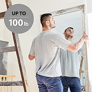 Heavy Duty Picture Wire Hanging Kit - D-Ring, Screws, Hanging Hooks,Level. Supports up to 110 lbs 50+ Feet (15.25M) Stainless Steel Wire Hanger