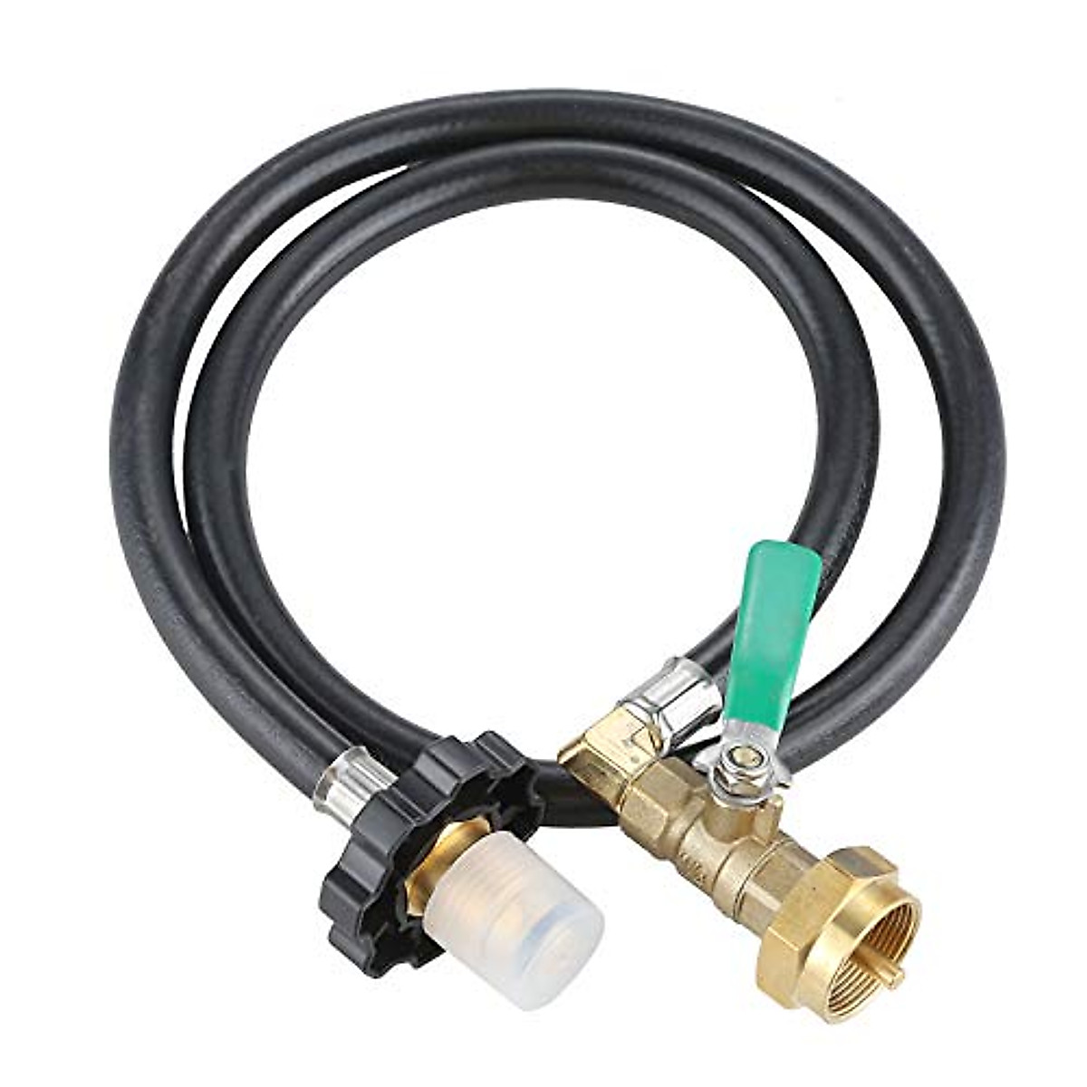 Aupoko Propane Refill Adapter Hose, 36’’ Propane Refill Hose with POL Type 1LB Tank Bottle Adapter, and ON/Off Control Valve, 350PSI Rated High Pressure Propane Extension Hose