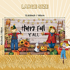 Fall Thanksgiving party Backdrop Extra Large Thanksgiving Decorations Outdoor Yard Banners Fall Thanksgiving Harvest Photography Backdrop Fall Party Supplies for Autumn Decorations, 72.8 x 43.3 Inch