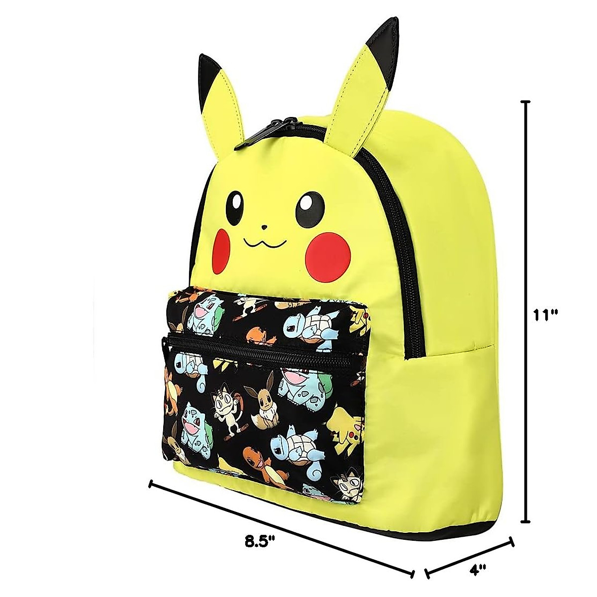 Pokemon's Pikachu Adorable Mini Backpack with 3d Ears