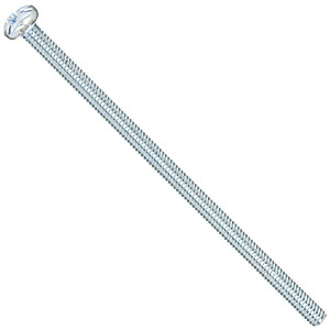 Small Parts Steel Pan Head Machine Screw, Zinc Plated, Meets ASME B18.6.3, #2 Phillips Drive, #8-32 Thread Size, 3-1/2" Length, Fully Threaded, Imported (Pack of 10)