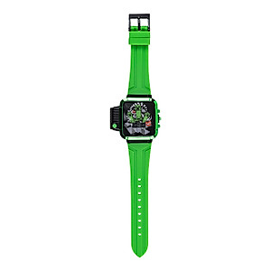 Accutime Minecraft Creeper Merch - Kids Digital Watch with LED Flashlight, Light Show, and Green Creeper Design - Officially Licensed Minecraft Toy Watch for Boys and Girls Ages 3+