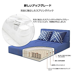 UsmAsk Floor Sofa Sofa Bed Single Seat Chair 2 Seats Folding Reclining High Back Cushioned Seat Chair Low Sofa Sofa Mattress Sofa Bed,Light Grey,120×76×72cm (Blue 150×76×72cm)