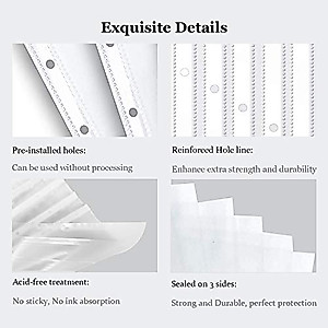 Teskyer Sheet Protectors 8.5 x 11 Inches, Clear Page Protectors for 3 Ring Binder, Letter Size Plastic Sleeves for Binders