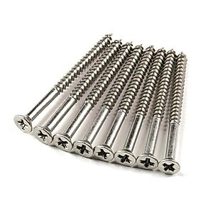 Hinge Outlet Stainless Steel Wood Screws 9 X 2 1/4 Inch - 24 Pack