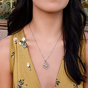 Aphrodite’s Gifts for Women, to My Badass Bestie - Luxe Heart Necklace Gift Set, 925 Sterling Silver Necklaces for Women, Best Friend Birthday Gifts for Women, BFF Necklace for 2, Long Distance Friendship Gifts, Friendship Jewelry, Friendship Gifts for Wo