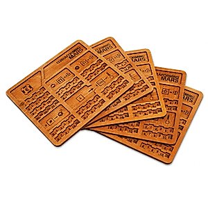 SMONEX 5 Wood Player Boards Compatible with Terraforming Mars Board Game - Gaming Organization with Player Trays Suitable for All Terraforming Mars Expansions