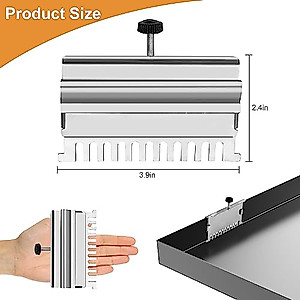 Petrirufun Universal Rear Grease Gate, Stainless Steel Food Mesh Screen for Blackstone, for Flame King Flat Top Griddle and Other Grill, Grill Accessories Block Food from Falling Into Grease Trap