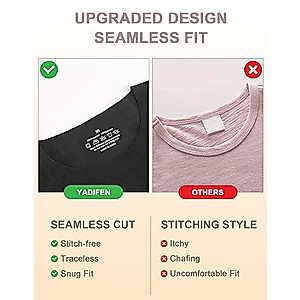 YADIFEN Thermal Underwear for Women Long Johns Sets Base Layer Fleece Lined Long Underwear Pajamas Winter Warm Top Bottom Black