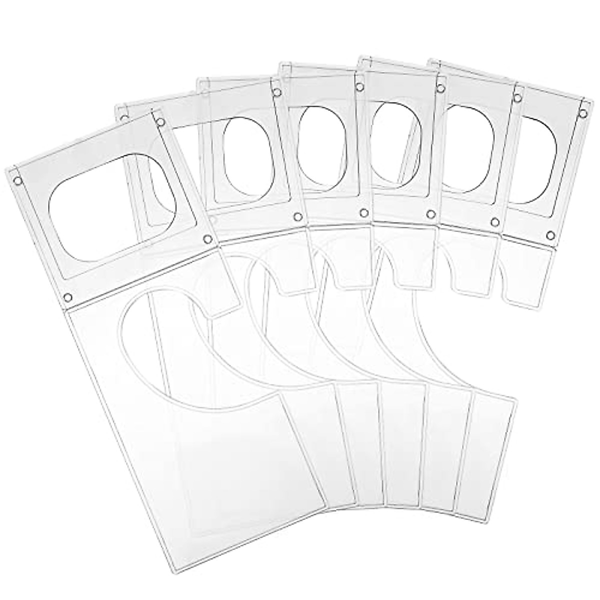 Closet Dividers Plastic Closet Dividers for Hanging Clothes Transparent Rectangle Clothing Rack Size Dividers, Organize Clothes (6 Pack)