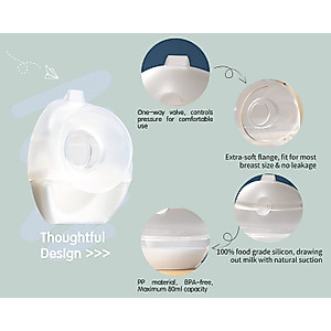 Suatata Wearable Breast Pump︱Milk Catcher / Collector for Breastfeeding Relief with Pumping Function︱Silicone Reusable Nursing Pads for The Let-Down︱Breast Feeding Essencials (2Pcs)