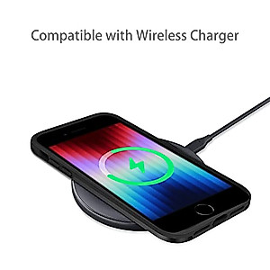 Hsefo Compatible with iPhone SE 2020/2022 Case, for iPhone 7/8 Case, Heavy Duty Shockproof Protective Black Phone Case for SE2 / SE3 / 7/8, 4.7-inch