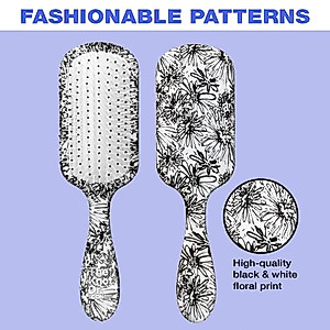 The Knot Dr. hair brush by Conair - Detangling hair brush - Removes Knots and Tangles in wet or dry hair- hair brushes for women - Floral Print