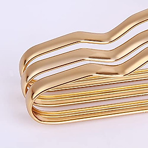 5pcs Aluminum Alloy Hangers Traceless Adult Clothes Dryer, Widened and Thicker Hangers, Size: 41.3*1.2*2 (Silver Grey)