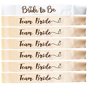 NAUXIUDSJS Bride to Be Sash, Bachelorette Party Supplies Engagement Party Favors, Bridal Shower Sashes Bachelor Decorations Just Married Gift Engaged Decor Accessories,Rose Gold