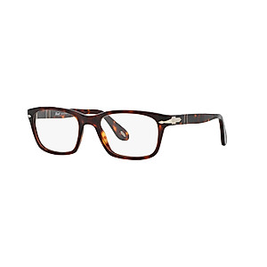 Persol PO3012V Square Prescription Eyewear Frames, Havana/Demo Lens, 54 mm