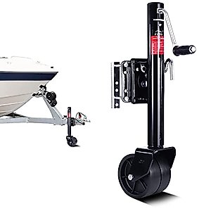 FZZD 2000lbs Trailer Jack with Wheel, Heavy Duty Swivel Boat Trailer Jack, 12" Lift, for RV Boat