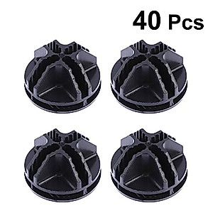 ifundom Plastic Connectors 40 Pcs Black Plastic Connectors for Wire Cube Plastic Storage Modular Metal Grid Panel Shelving Units and Closet Organizer