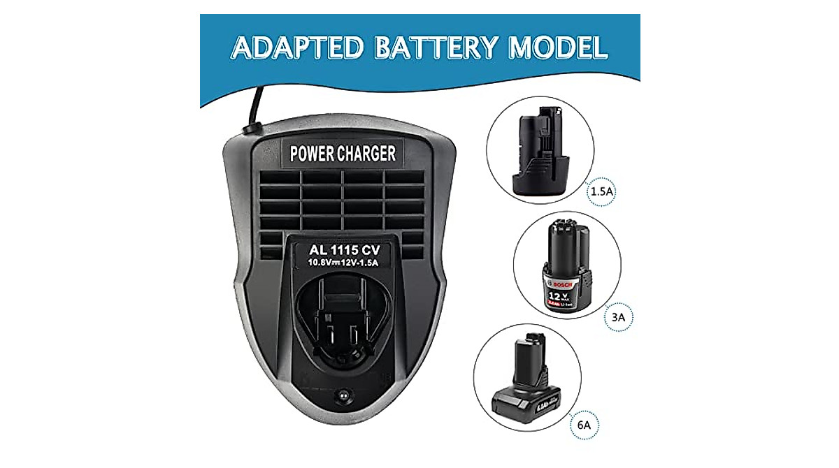 LaiPuDuo BC330 Lithium-ion Battery Charger for Bosch 12V Tools