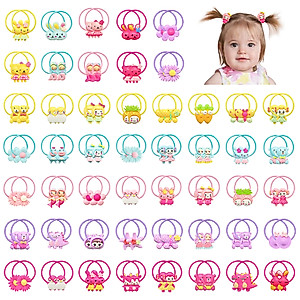AMMY Hair Tie, 100 Pcs Hair Bands for Girls, Toddler Hair Ties, Colorful Hair Accessories, Ponytail Holders for Kids, Infant Girls, Children