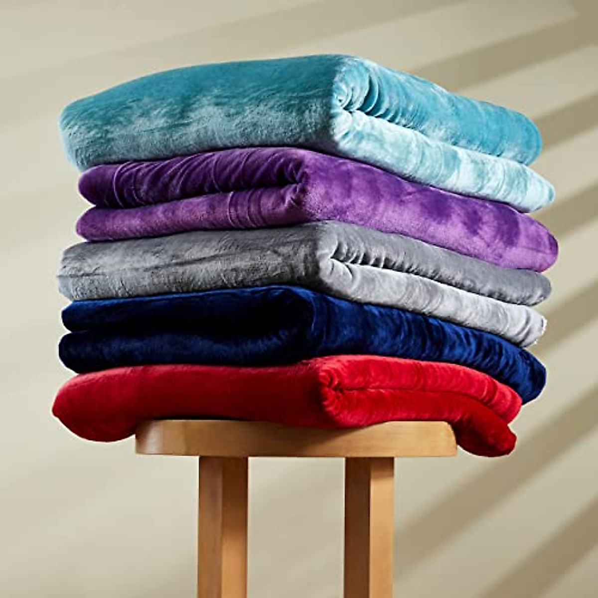 BELADOR Sherpa Fleece Queen Size Blanket for Bed - Fuzzy Warm Large Blankets - Anti-Static Soft Blanket, Fleece Blanket - Sherpa Throw Blankets & Throws for Sofa - 90x90 Inches