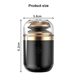 Kisufu Electric Razor for Men Mini Electric Nose Hair Trimmer Washable Razor Two in One,Pocket Size Waterproof Rechargeable Portable Cordless Shaving Face Beard,Suitablefor Home,Travel(Black)
