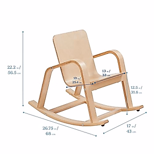 ECR4Kids Bentwood Rocking Chair, Kids Furniture, Natural