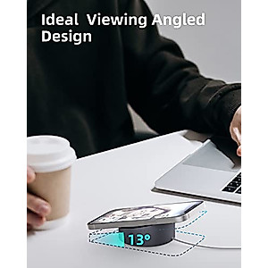 Stouchi Mag- Safe Charger Stand Wireless Charging Heavy-Duty Premium Metal Holder Mount Base Desktop Dock for iPhone 14/13/12 Mag- Safe Charger Grey (Not Included Mag- Safe Charger)