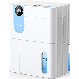 Dehumidifier, VEWIOR 152 OZ Dehumidifiers for Home, Quiet Dehumidifier for Basement with Large Water Tank, Dehumidifiers for Bathroom Bedroom RV Closet with Auto Shut Off and Night Light
