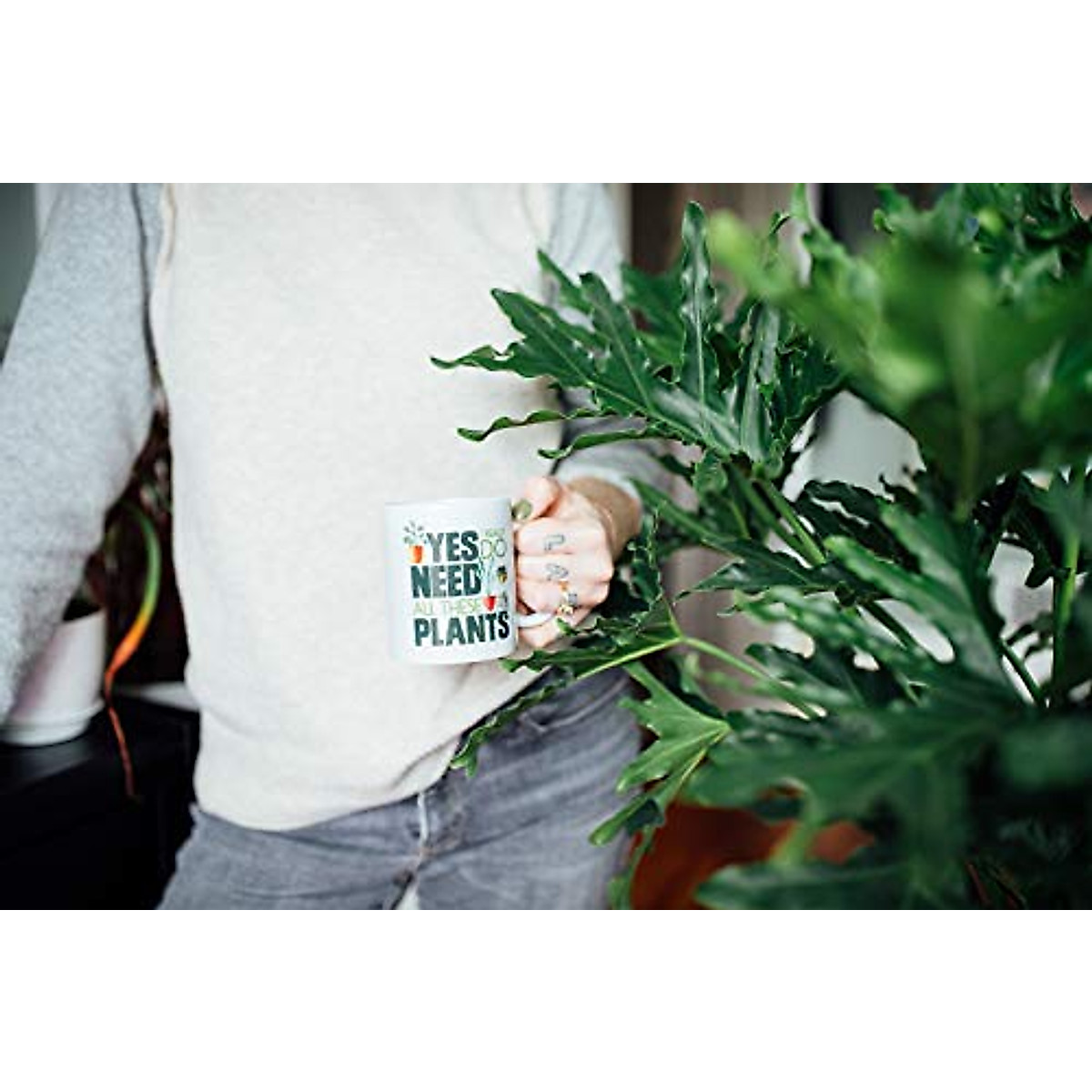 Plant Lover Coffee Mug, Houseplant Tea Cup, Gardner Landscape Green Thumb Gifts, Yes I Really Do Need All These Plants (11oz)