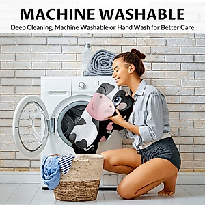 Custom Cow Blanket with Name for Kids, Aldults - Soft, Fuzzy & Cozy - 50"x60" Throw Size Blankets for Sofa, Work - Black Cute Warm Throw Blankets Gifts