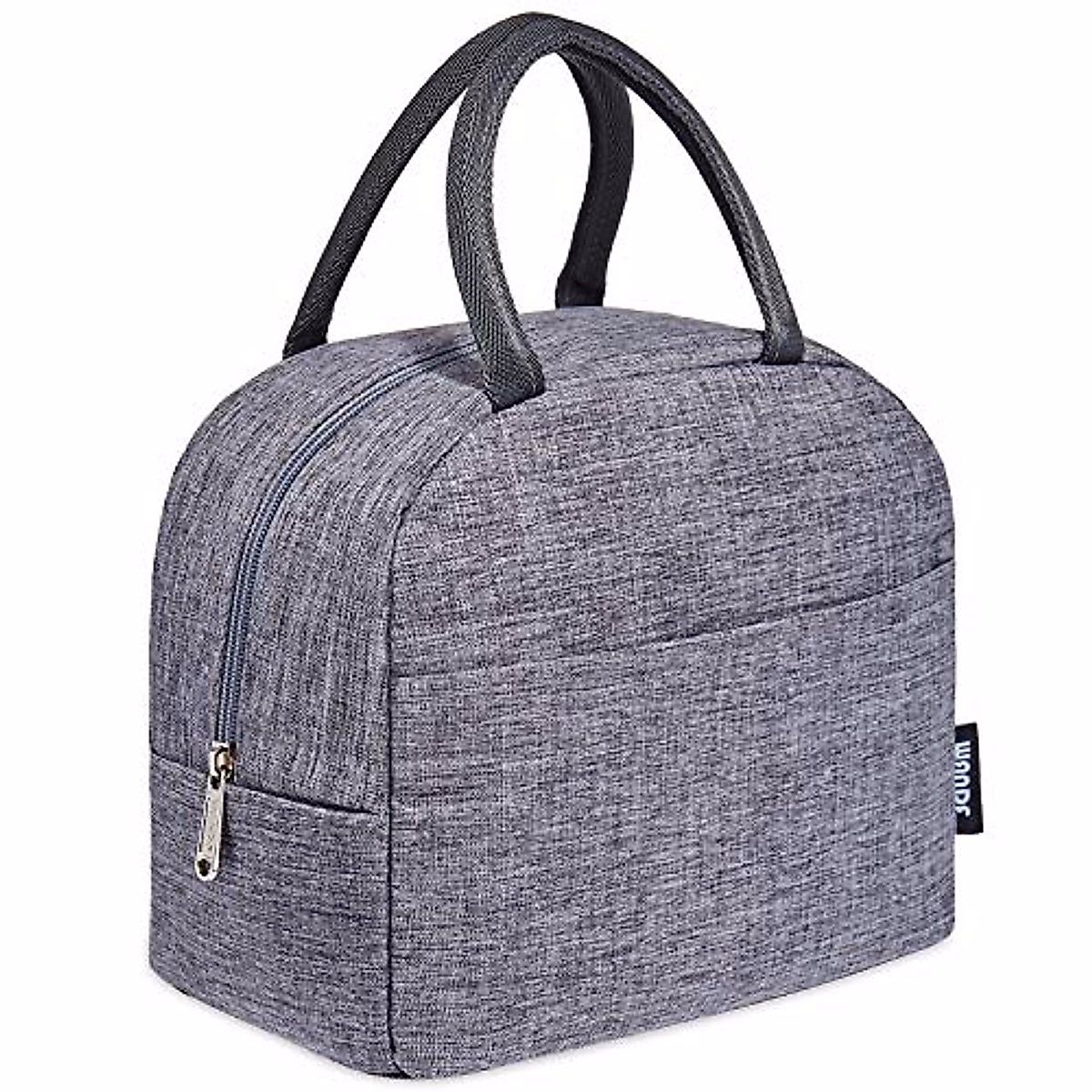 Lunch Bag Reusable Cooler Bag Lunch Box Containers Insulated Lunchbox Tote Bag Water-resistant Leakproof Womens Mens Office Work Beach Hiking Picnic Fishing (Grey with Upgrade Insulated Lining)