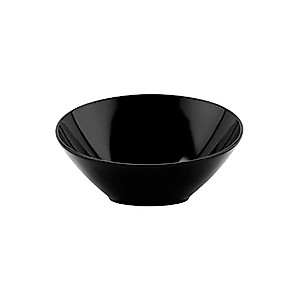 G.E.T. B-792-BK Angled Cascading Serving Bowl for Salads, Rice and Dessert, 24 Ounce / 9.25", Black