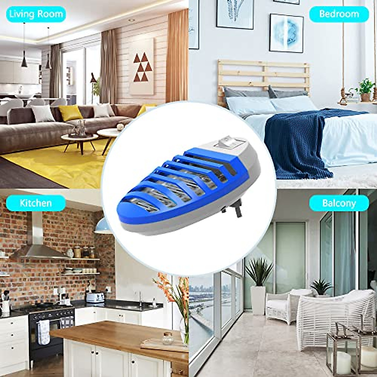 2 Pack Plug in Bug Zapper Indoor, Mosquito Trap, Electronic Mosquito Zapper, Gnat Traps with LED Light, Use for Flying Insect Mosquito