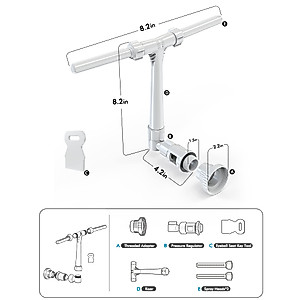 Pool Fountain for Above and In-Ground Pools, Adjustable Dual Spray Waterfall Sprinkler Cooler for Pool, Swimming Pool Spa Water Fountain, High-Pressure Pool Spray Fountain