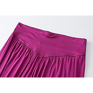AvaCostume Womens Modal Cotton Soft Yoga Sports Dance Harem Pants, XL, Fuchsia