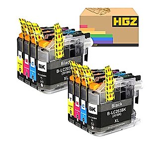 HGZ 8 Pack LC203 Compatible Ink Cartridge Replacement for Brother LC203XL to use with MFC-J480DW MFC-J680DW MFC-J880DWMFC-J485DW MFC-J4620DW MFCJ5720DW (2 Black+2 Cyan+2 Magenta+2 Yellow)