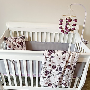 Baby Crib Mobile Arm with Music Box Spin Motor（24 inch ）, AICMEI Nursery Decor Hanger -DIY Toy Decoration Move Bracket，Double nut Adjustment and Fixing