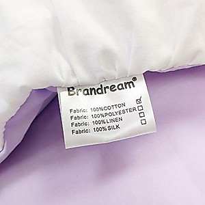 Brandream Baby Girl Blanket Purple Receiving Blanket Princess Cotton Ruffle Baby/Newborn/Toddler Elegant Solid Blanket for Nursery Bedding, 100% Cotton
