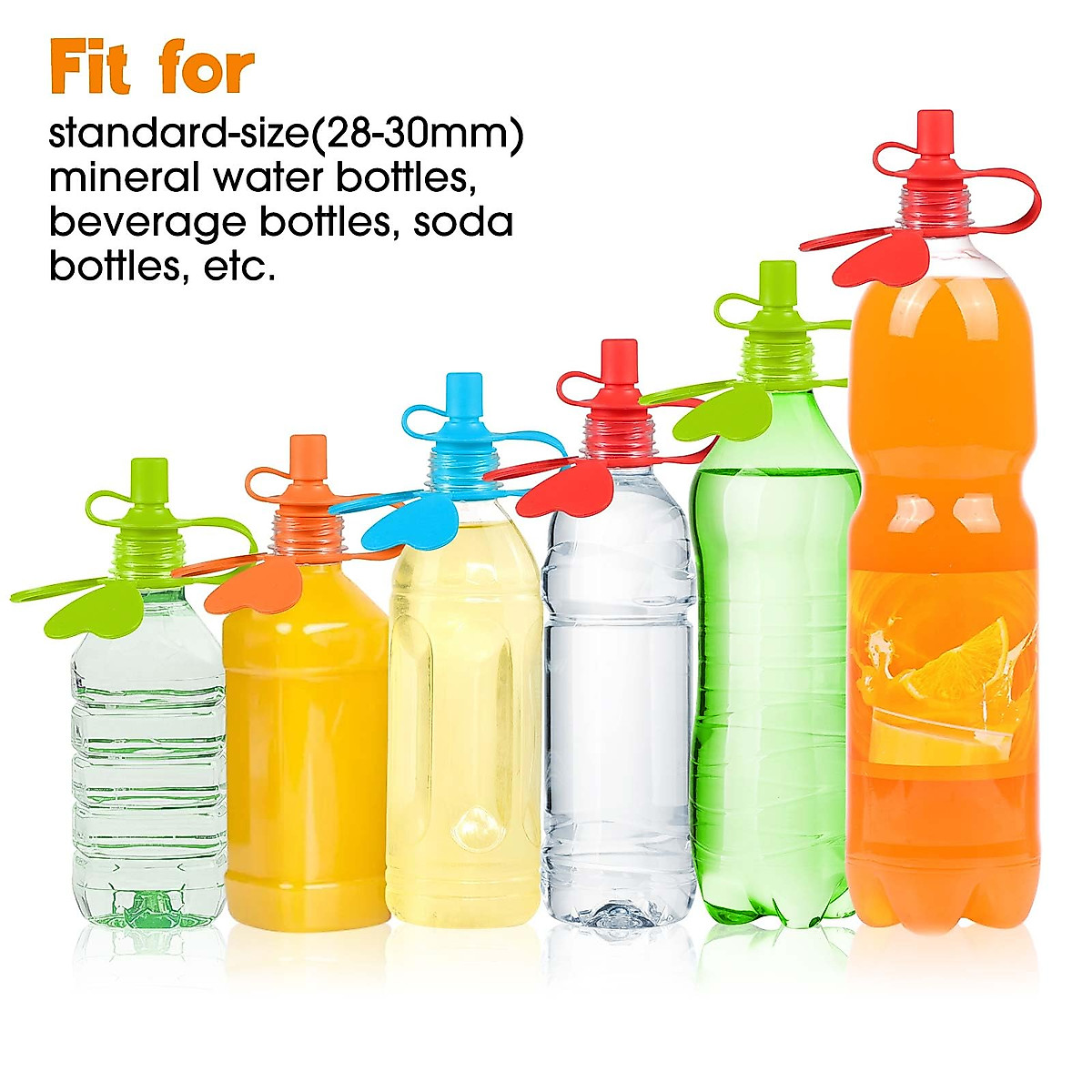 Mbotnee Baby Water Bottle Cap Silicone Bottles Top Spout Adapter Replacement for Toddlers Kids Adults, No Spill & BPA Free Protects Mouth (4 Pack)