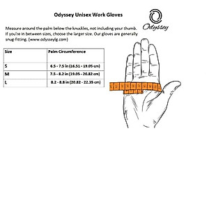 Odyssey Unisex Work Gloves, Adjustable Wrist Wrap, Versatile Utility Safety Gloves for Driving, Cycling, Factory, Sports (Black, Large)