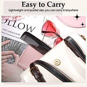 300 Pieces Hair Combs Bulk Styling Comb Set for Women Men Reusable Pocket Small Plastic Comb Fine Dressing Comb for Travel, Hotel, Homeless, Nursing Home, Charity, 5 Inch (Black)