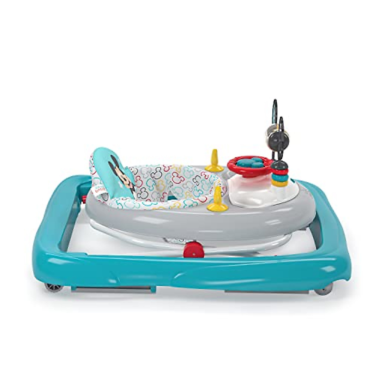 Bright Starts Disney Baby Mickey Mouse Original Bestie 2-in-1 Baby Activity Walker - Easy Fold Frame and Removable-Toy Station, 6 Months and up