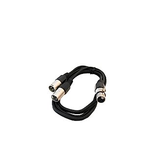Audio2000'S ADC2033-P 5' Dual XLR Male to XLR Female Balanced Audio Cable