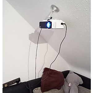 Boewill Mini Ceiling Wall Projector Mount Stand 360° Rotation Tripod Mount Compatible with Most Mini Projectors Digital Camera Camcorder (135mm. Grey)