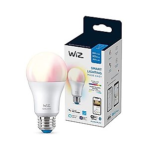WiZ Connected Color 60W A19 Smart WiFi Light Bulb, 16 Million Colors, Compatible with Alexa and Google Home Assistant, No Hub Required, 1 Bulb