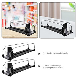 Cabilock 2pcs Supermarket Drinks Pusher Shelves Beverage Glide Pushers for Vending Machine Automatic Pushing Dispensers, Longer